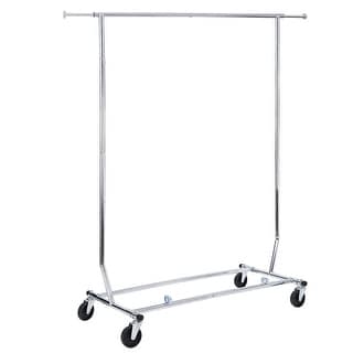 Collapsible Rolling Garment Rack with Heavy-Duty Wheels - Bed Bath ...