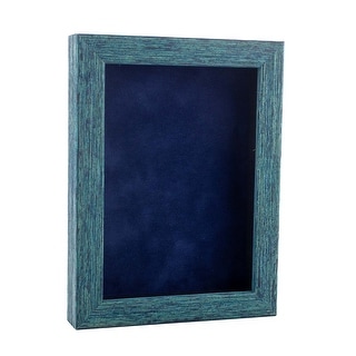 18x24 Shadow Box Frame Blue Wood | 1" Usable Display Depth | Includes a ...