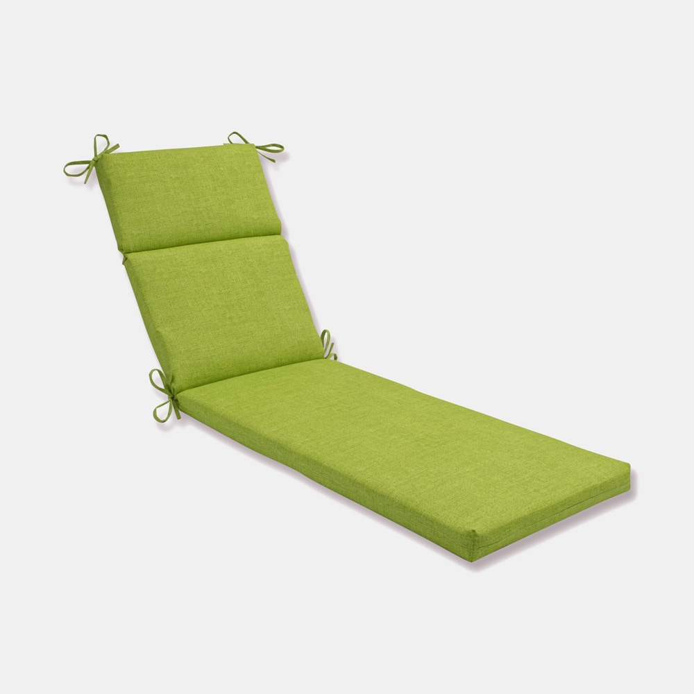 Pillow Perfect Solid Green Outdoor Chaise Lounge Cushion - Bed Bath ...