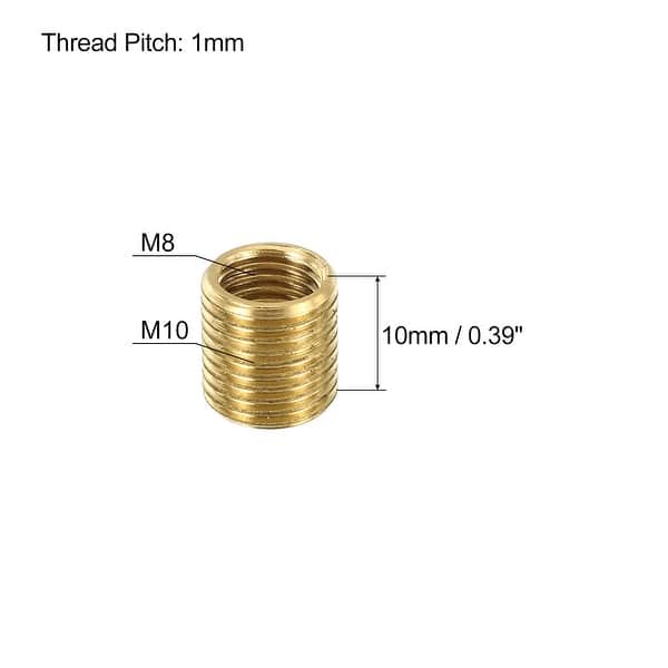 Reducer Thread Reducing Nuts Insert, 10mm Threaded Hollow Tube Adapter ...
