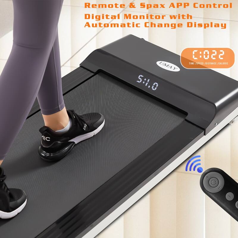 Portable Treadmill Under Desk Walking Pad Flat Slim Treadmill With Led