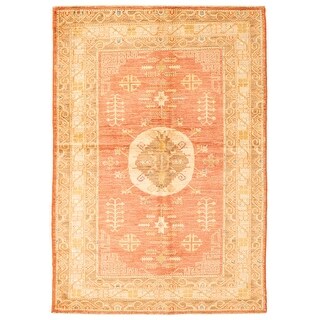 ECARPETGALLERY Hand-knotted Chobi Finest Copper Wool Rug - 4'5 x 6'4 ...
