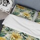 Designart "Botanical Ferns In Green And Yellow I" White cottage bed ...