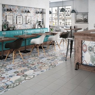 Merola Tile Corinto Provenzal Colors Mix 6-1/4" x 12-3/4" Porcelain ...