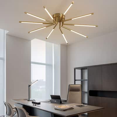 Dimmable Modern LED Ceiling Light Fixtures 12 Light - 33''*6'' - Bed ...