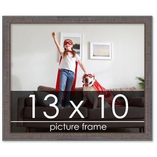 13x10 Distressed/Aged Complete Wood Picture Frame with UV Acrylic, Foam ...