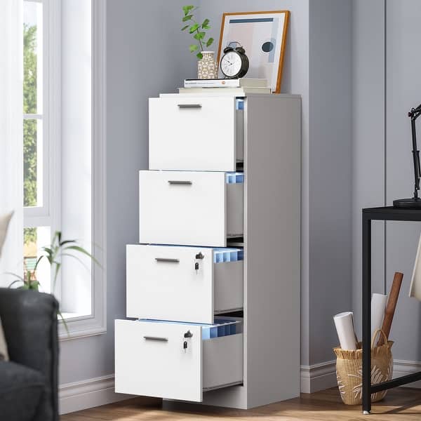 Moasis 51"H 4 Drawers File Cabinet Lockable Vertical Storage Cabinet ...