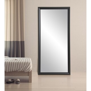 Modern Matte Black Full Length Mirror - Bed Bath & Beyond - 28414757