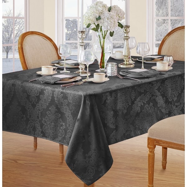 black damask tablecloth