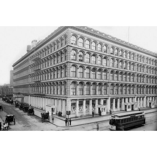 Wanamaker's Department Store Black and White Gallery Wrapped Canvas ...