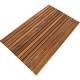 Nordic Style Teak String Shower Mat with Rubber Feet 31.4" x 19.6 ...