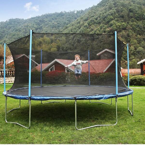 AirBound 16ft Round Trampoline with Safety Enclosure - Overstock - 29654312