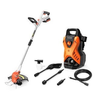 PAXCESS 12 In Cordless String Trimmer Tool & Power Washer with ...