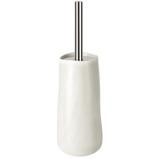 Toilet Brush And Holder Spirella Sina White Stoneware - Bed Bath ...