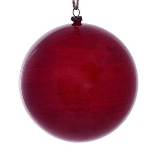 Vickerman 4.75" Red Wood Grain Ball Ornament, 4 per Bag - Bed Bath ...