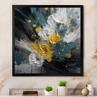 Designart "Yellow White Hyacinth Scenery Ii" Floral Hyacinth Framed ...