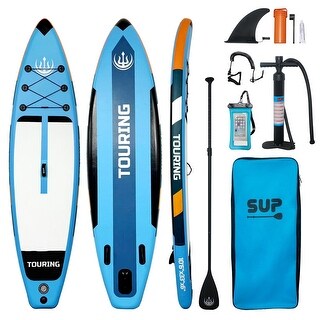Inflatable Stand Up Paddle Board, with Adjustable Floating Paddles and ...