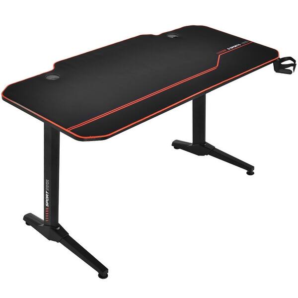 Costway 55'' Gaming Desk T-Shaped Computer Desk w/Full Desk Mouse - Bed ...