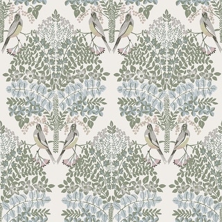 RoomMates Ivory Multi Otis Peel and Stick Wallpaper - Bed Bath & Beyond ...