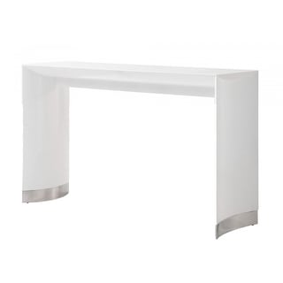 35 Inch Contemporary Bar Table with Curved Legs, White - Bed Bath ...
