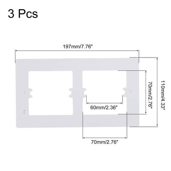 Switch Surround Plate Decoration Dual Gang Acrylic White 197mm x 110mm ...