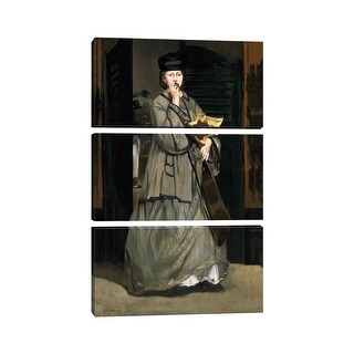 iCanvas "Street Singer" by Edouard Manet 3-Piece Canvas Wall Art Set ...