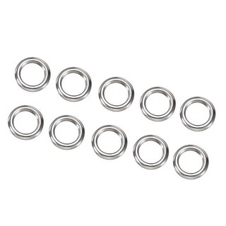 20pcs M10 Round Nuts Jam Nut Lock Fasteners for Threaded Pipe Silver ...