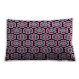 Ahgly Company Patterned Indoor-Outdoor Dark Raspberry Purple Lumbar ...