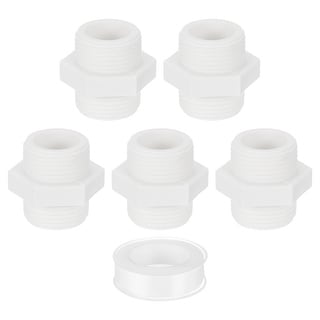 Nipple Male Thread Coupling Adapter Connector - White - Bed Bath ...