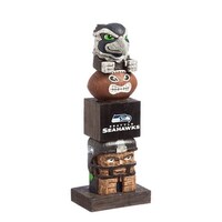 NFL Tiki Totem Pole Football Garden Statue - Seattle Seahawks - Brown ...