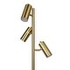 Lumina Brassed Gold Floor Lamp with Triple Spots, Rotary Switch, and ...