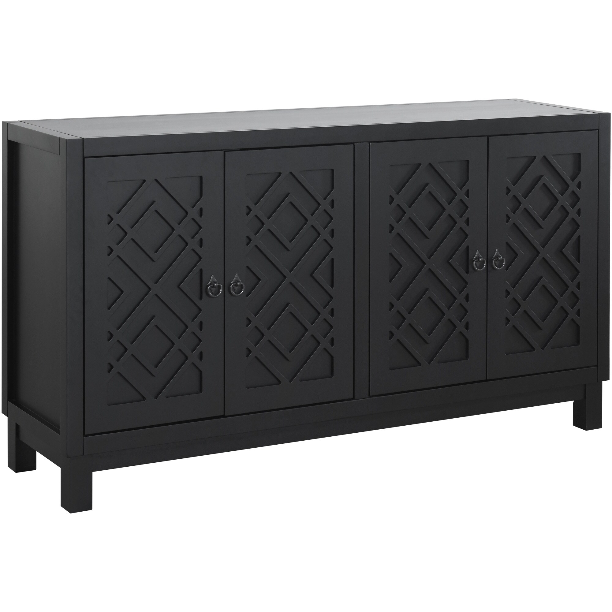 Tobias 57"Wide Mid-century Chevron-patterned Sideboard with Adjustable ...