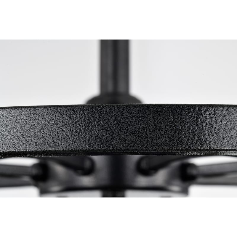 Damon 24-inch Gun Metal Grey and Imitation Wood 6 Lights 3 Blades ...