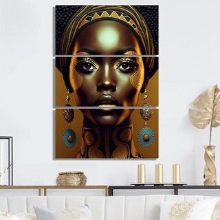 Designart "Portrait Of Glamorous African Lady VIII" African American ...