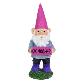 Exhart Garden Gnome with "OK BOOMER" Sign Statuary, 13 Inch - Bed Bath ...