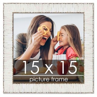 15x15 White Rustic Birch Wood Picture Square Frame - Picture Frame ...
