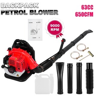 Backpack Leaf Blower 63CC 2 Stroke Gasoline Blower EPA Compliant - 17 ...