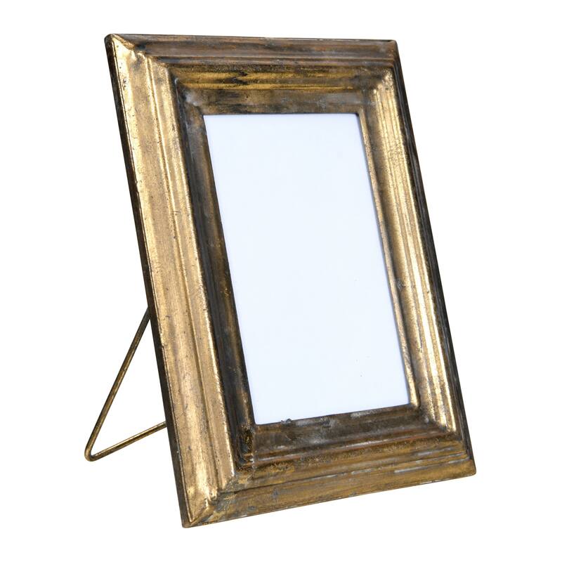 Antiqued Gold Square Picture Frame - Overstock - 35114471