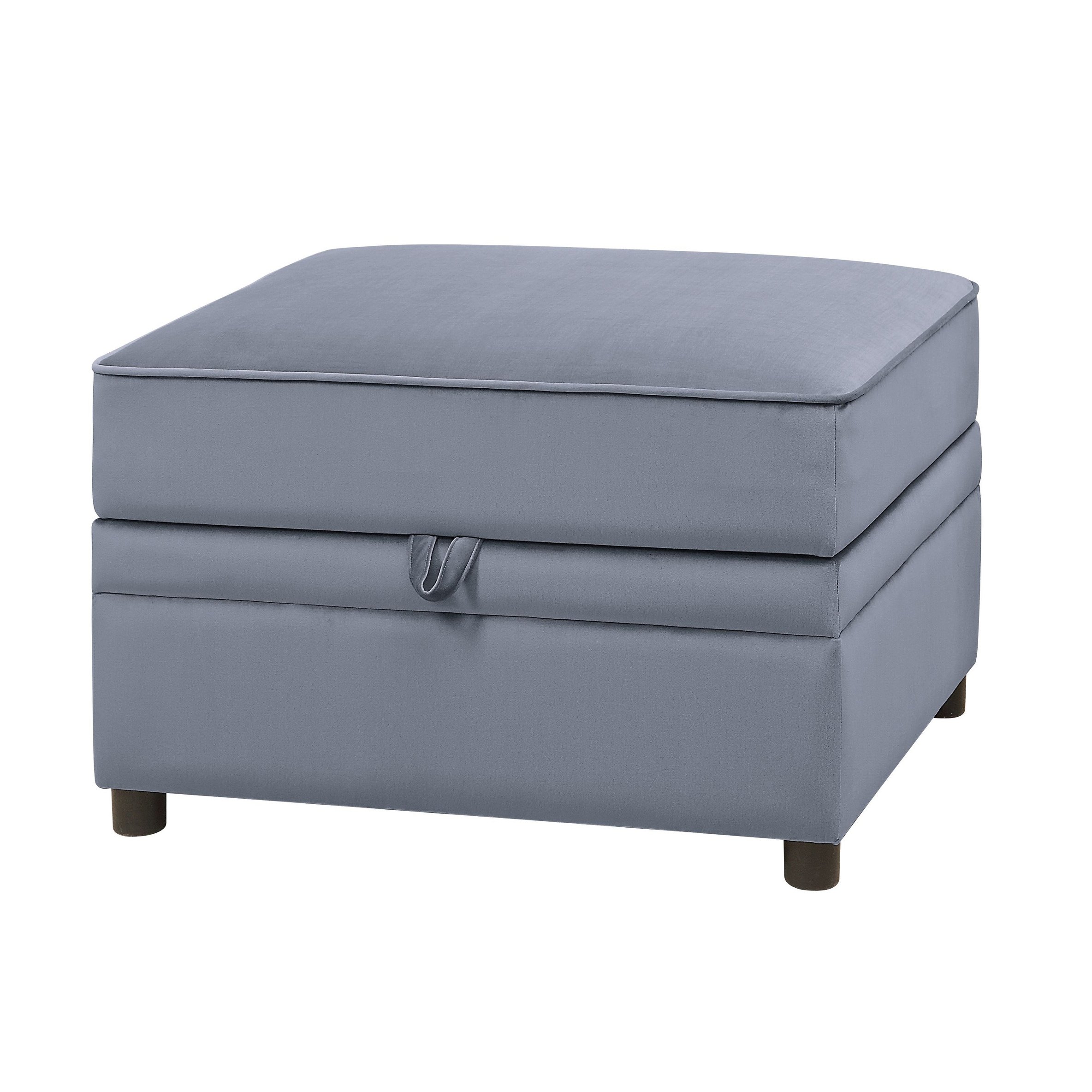 light grey rectangle ottoman