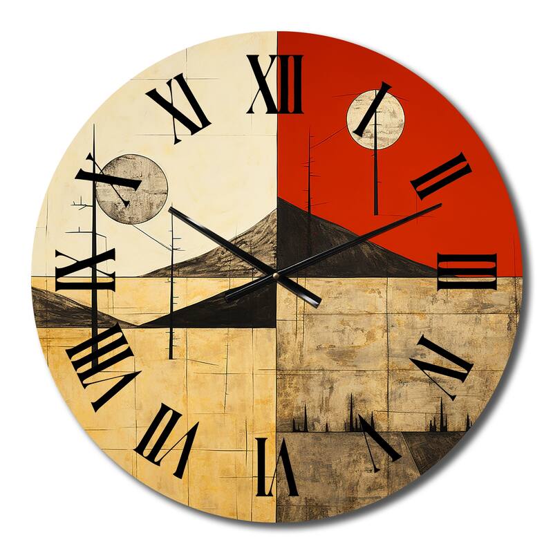 Designart "Time Capsule Vintage Illustration II" Modern Geometric ...