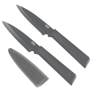 Graphite Grey Non-Stick Paring Knife Set - Bed Bath & Beyond - 39299096