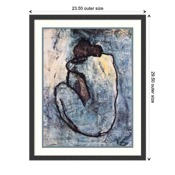 The Blue Nude (Seated Nude) 1902 by Pablo Picasso Framed Wall Art Print ...