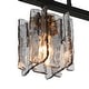 Kasy Modern 3-Light Textured Glass Chandelier Kitchen Island Lights for ...