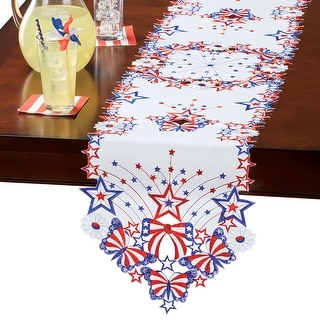 Patriotic 4th of July Dainty Stars and Stripes Table Linens - Bed Bath ...