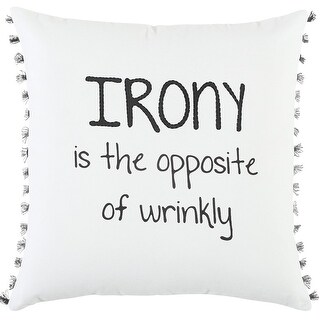 Black and White Irony Fun Message Throw Pillow - Bed Bath & Beyond ...
