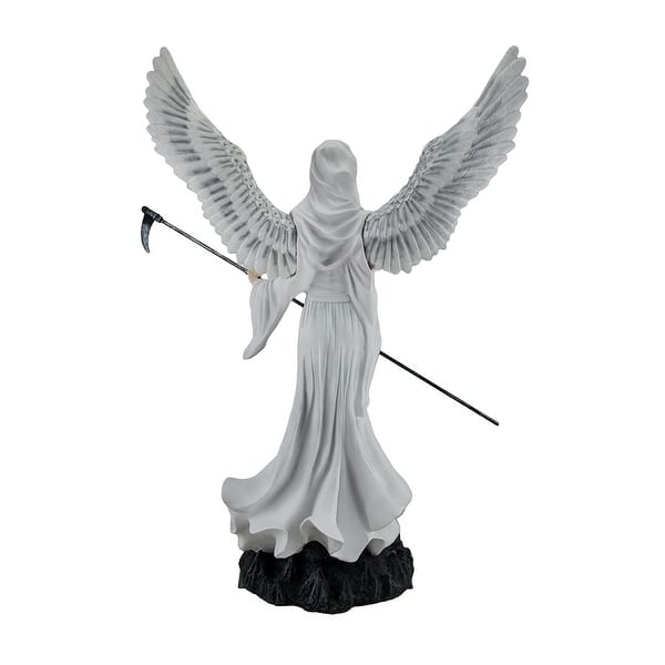 Gothic 23 Inch Tall White Angel of Death W/ Scythe Statue - Bed Bath ...