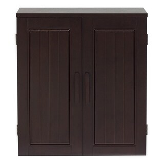 Dark Birch Wood Finish Bathroom Wall Cabinet - 22 inches high x 22 ...