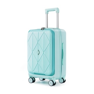 Luggage 3 Pcs Set Suitcase Spinner Expandable Lightweight, Light Blue ...