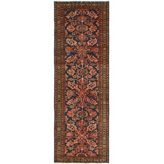 Fine Vintage Distressed Toby Navy/Brown Runner - 3'3" x 9'8" - Bed Bath ...