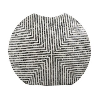 A&B Home Black and White Oval Capiz Vase - Bed Bath & Beyond - 32777972